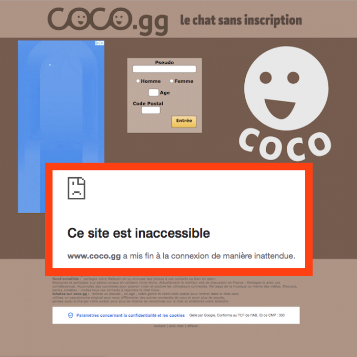 Le site Coco.gg fermé ce mardi matin