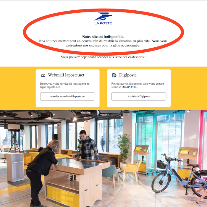 La Poste en panne informatique